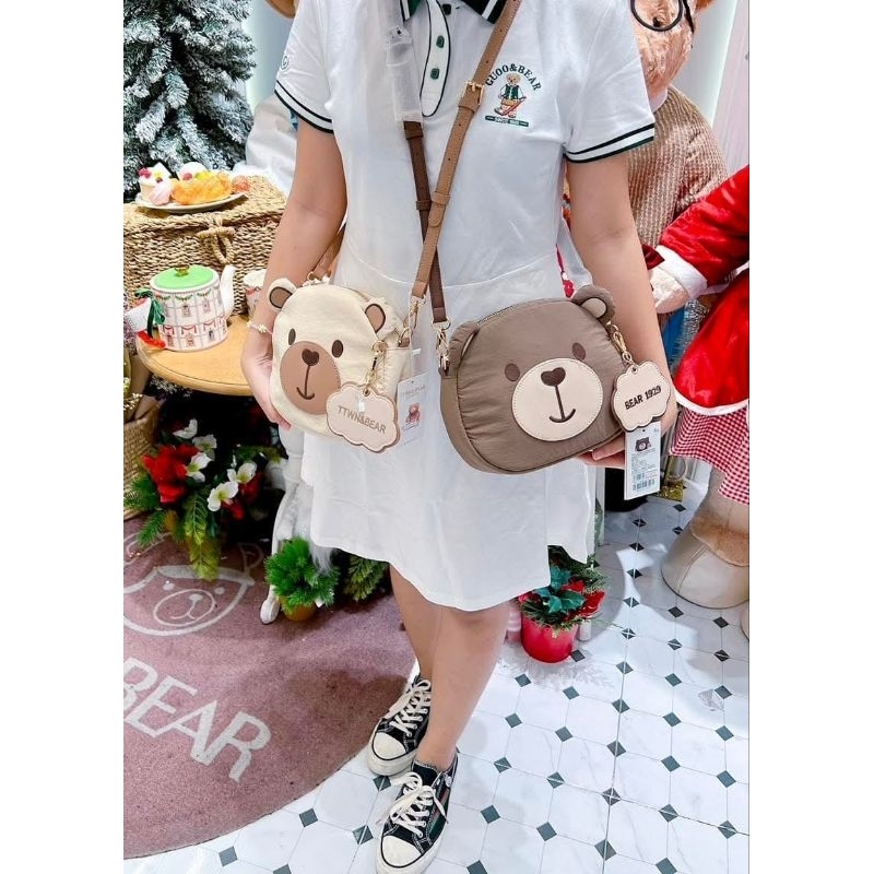 Guoo BEAR BANGKOK GU1227 女士單肩包 TTWN BEAR SLING BEAR BAG 女士單肩 | 蝦皮購物