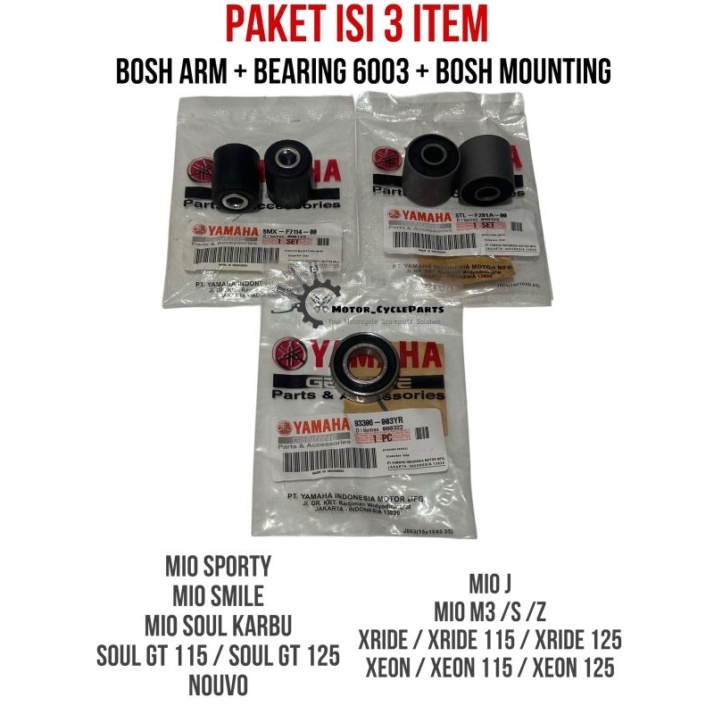 山葉 Bosh Arm 軸承套件 6003 Bosh 安裝 Yamaha Mio Sporty Smile Soul N | 蝦皮購物