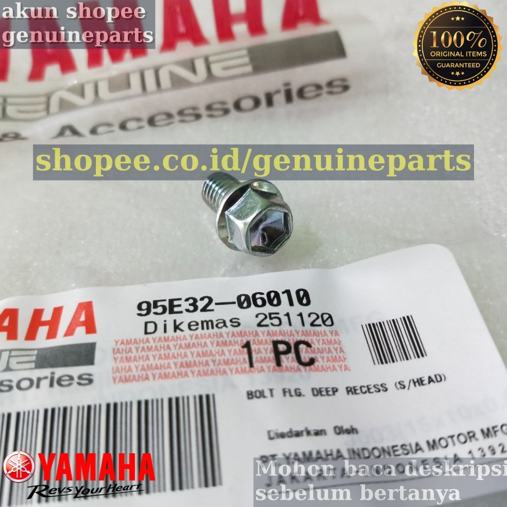 山葉 95E32-06010 YAMAHA 螺栓 FLG 深度嵌入式原裝 YAMAHA 原裝 | 蝦皮購物