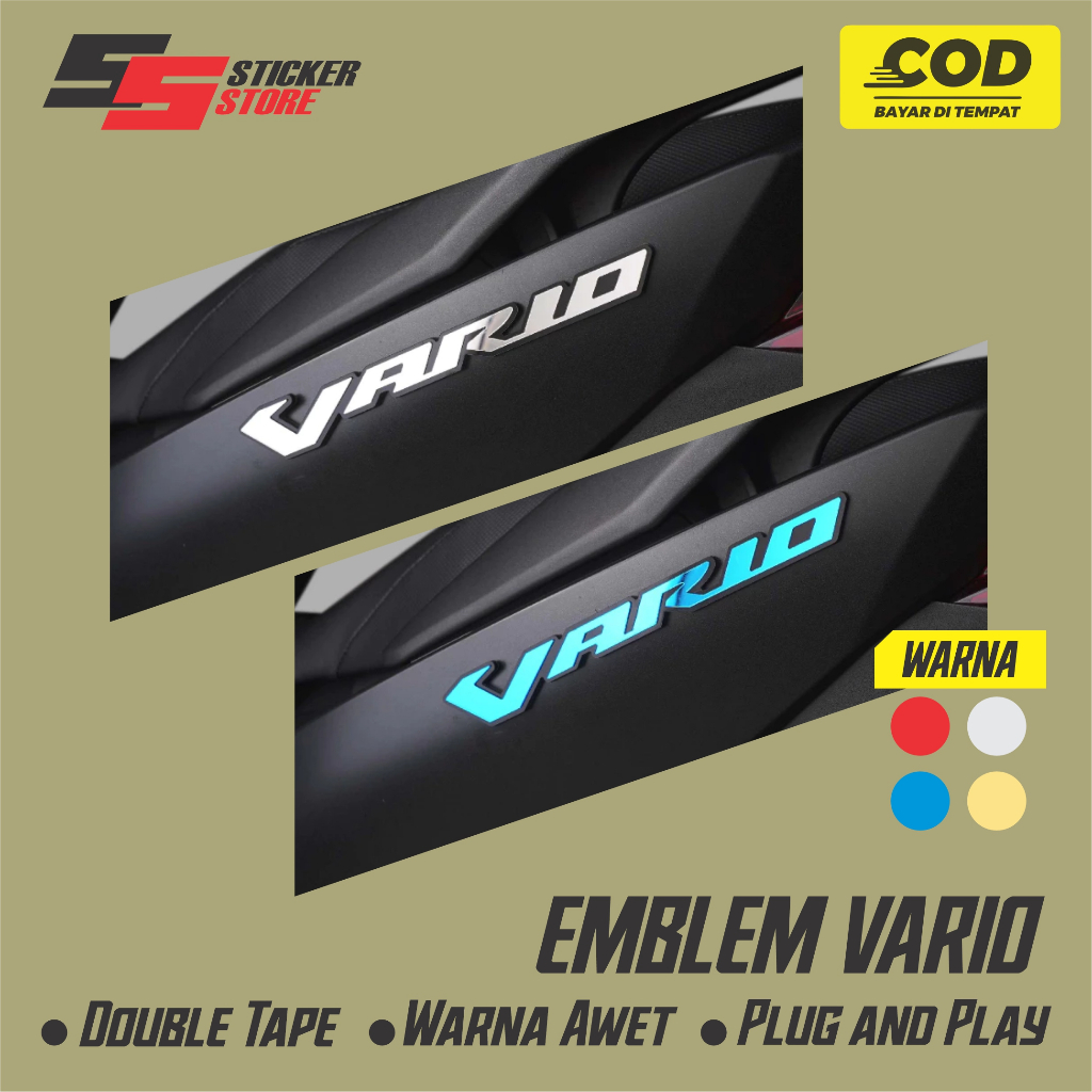 貼紙壓花 3D 摩托車 Vario Emblem Click Vario Emblem 亞克力材料 | 蝦皮購物