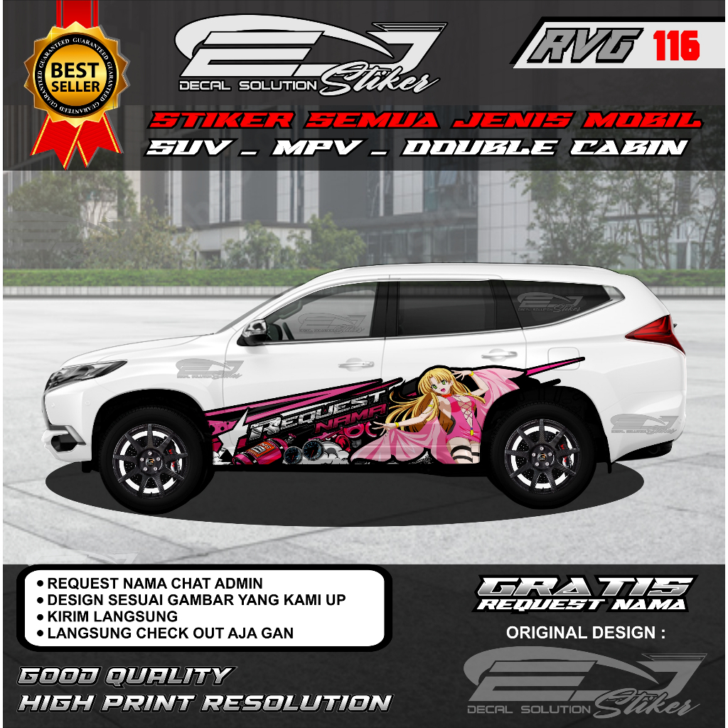 帕杰羅 INNOVA SIGRA VIOS 汽車貼花貼紙 THAILOOK 字符設計免費定制 NAMA-RVG116 | 蝦皮購物