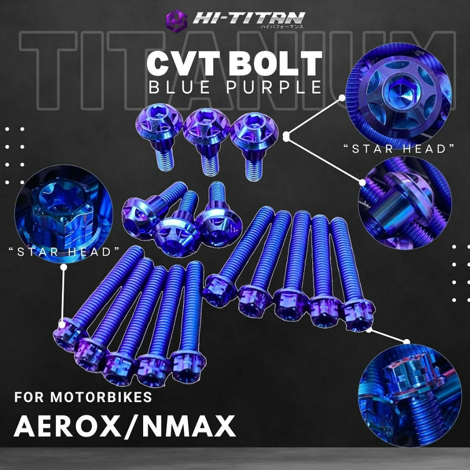 高鈦鈦塊螺栓桶 CVT MIO NMAX AEROX PCX 150 PCX 160 VARIO 125 160 VES | 蝦皮購物