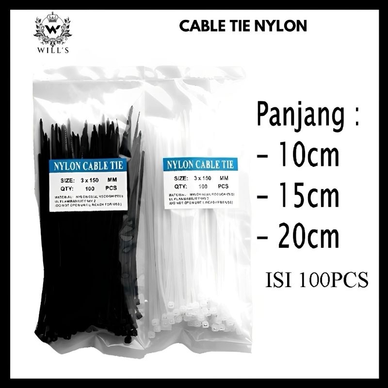 廚具紮帶 100pcs Cable Tis Cable Ties 電纜紮帶 10cm 15cm 20cm | 蝦皮購物