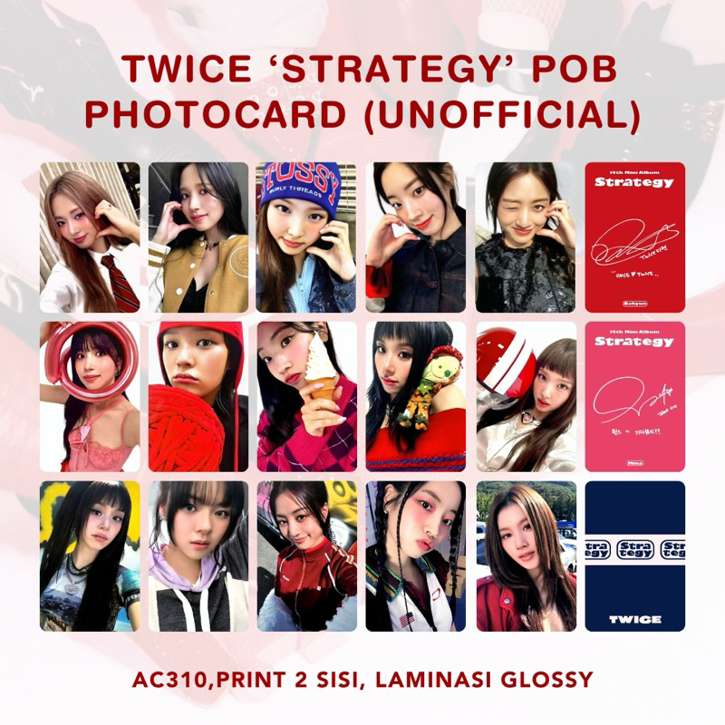 Pob TWICE STRATEGY Nayeon Sana Momo Tzuyu Mina Jeongyeon Jih | 蝦皮購物