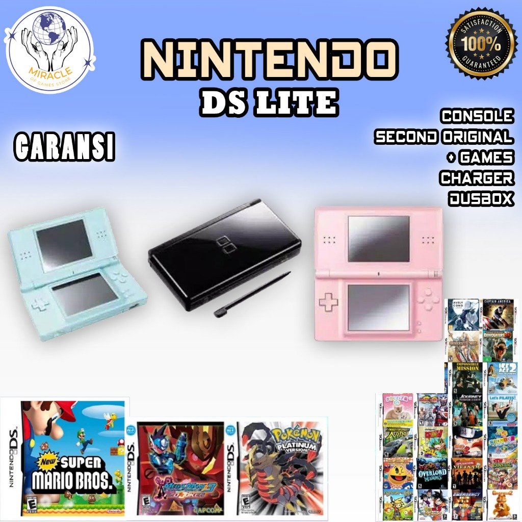 任天堂雙屏第二個原裝 DS LITE DSi DSi LL 1 個月保修 4Gb 8Gb 16Gb | 蝦皮購物