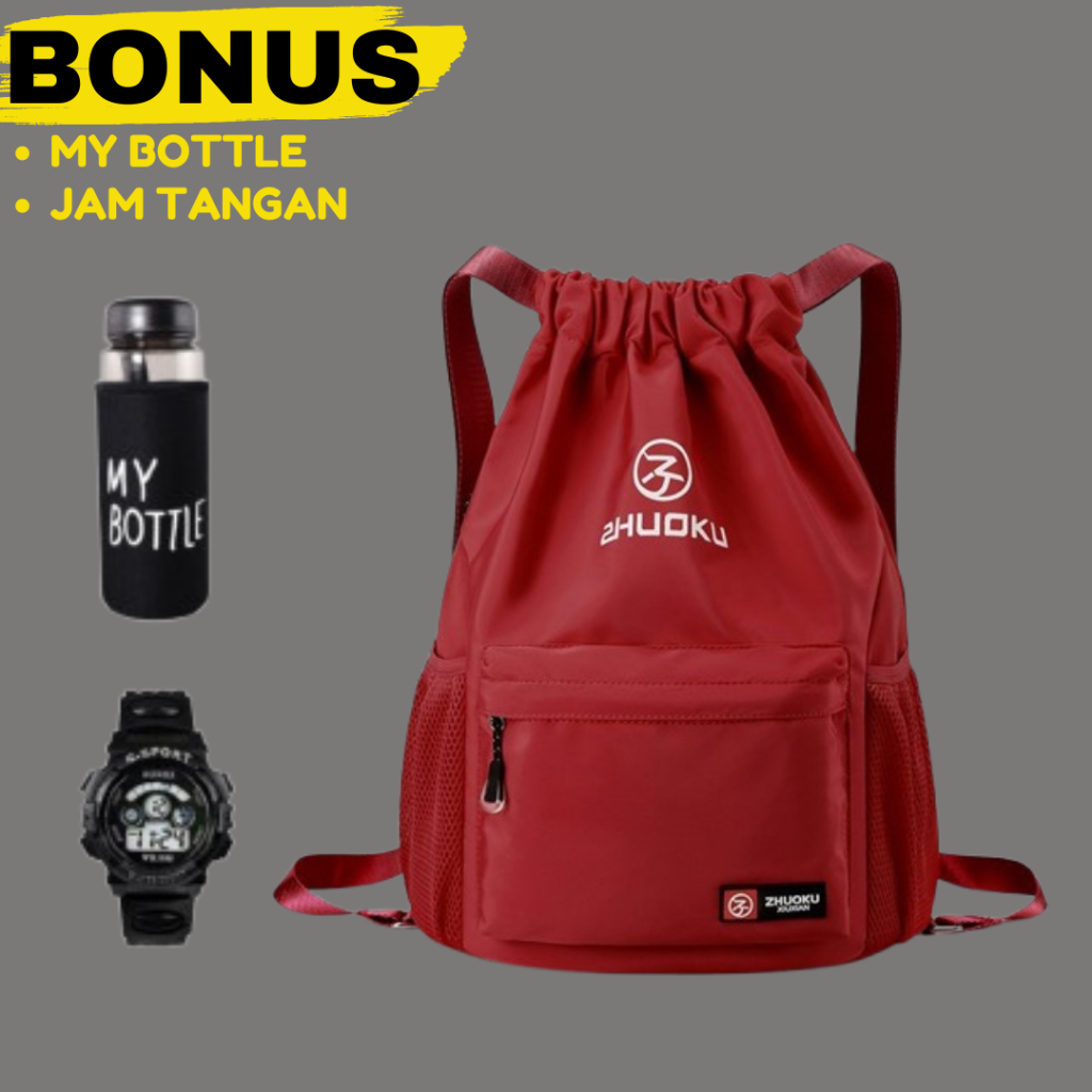 MY BOTTLE Zuko 抽繩背包,適合兒童和青少年休閒運動和戶外獎勵我的奶瓶和運動手錶 | 蝦皮購物