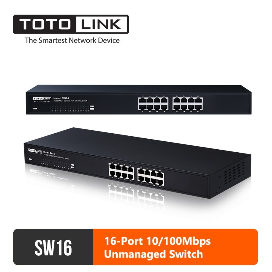 Totolink SW16 交換機 16 端口 10/100 MBPS 機架安裝 | 蝦皮購物