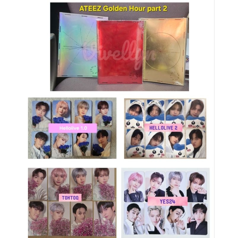 Ateez Golden Hour 第 2 部分寫真集密封 POB Toktoq Hellolive Yes24 官方 | 蝦皮購物