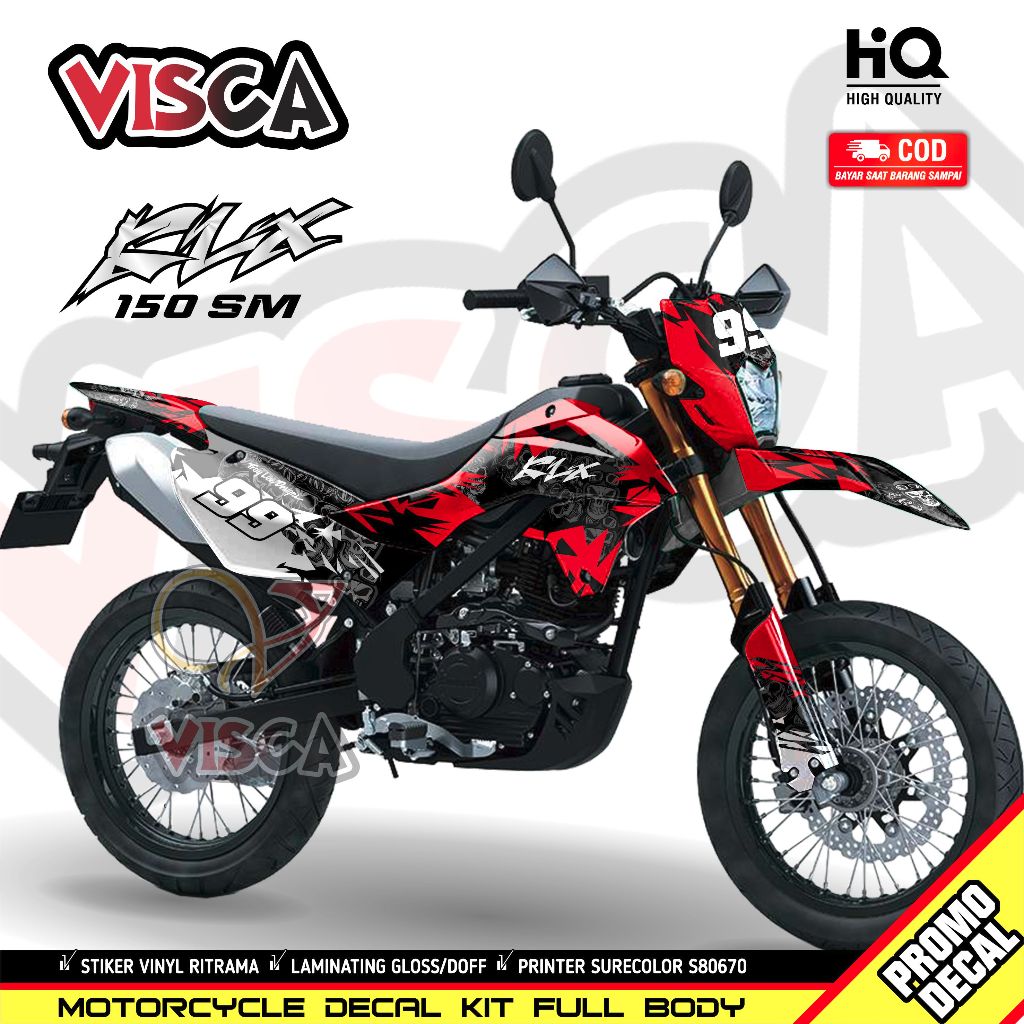 貼花 KLX SM 150 最新貼花 KLX 150 SM SKULL | 蝦皮購物