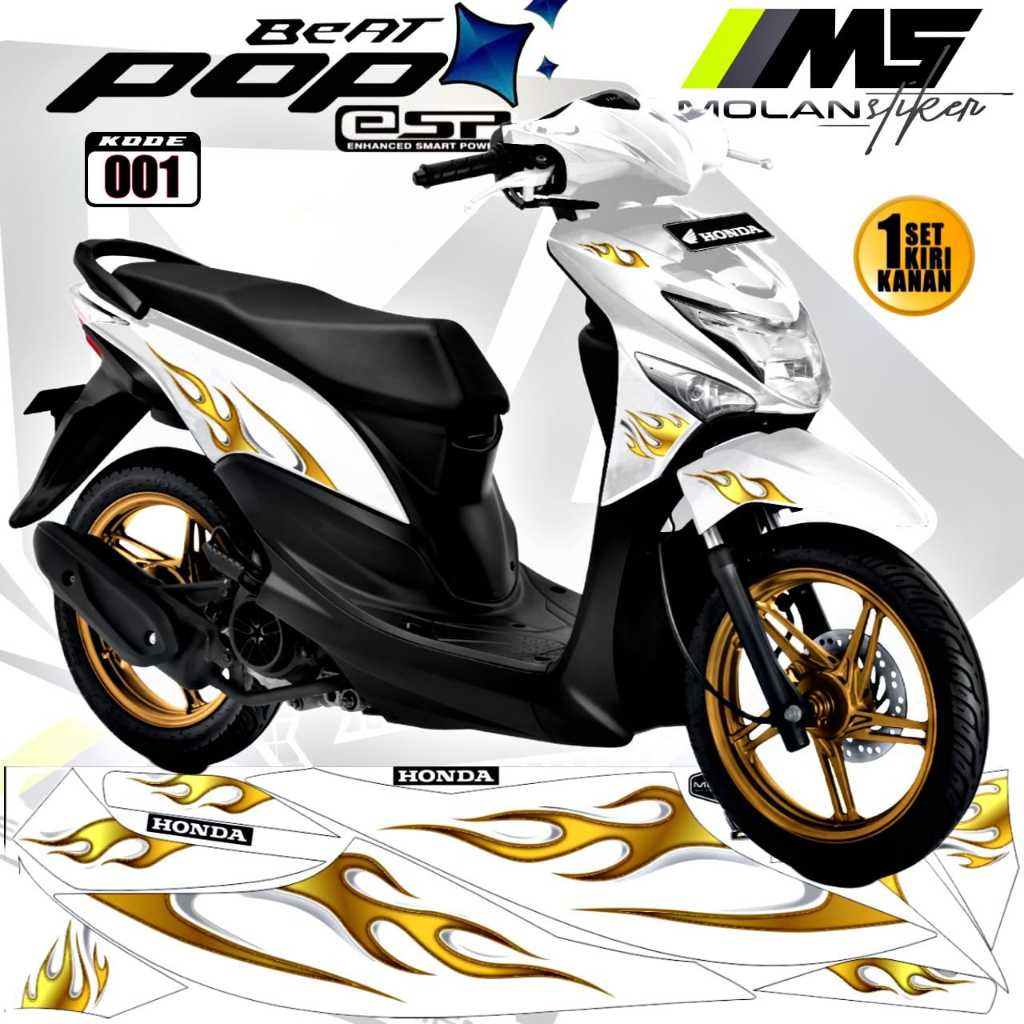 Beat pop 變體條紋貼紙貼花/Honda Beat pop 110/Decal Beat pop/Striping | 蝦皮購物