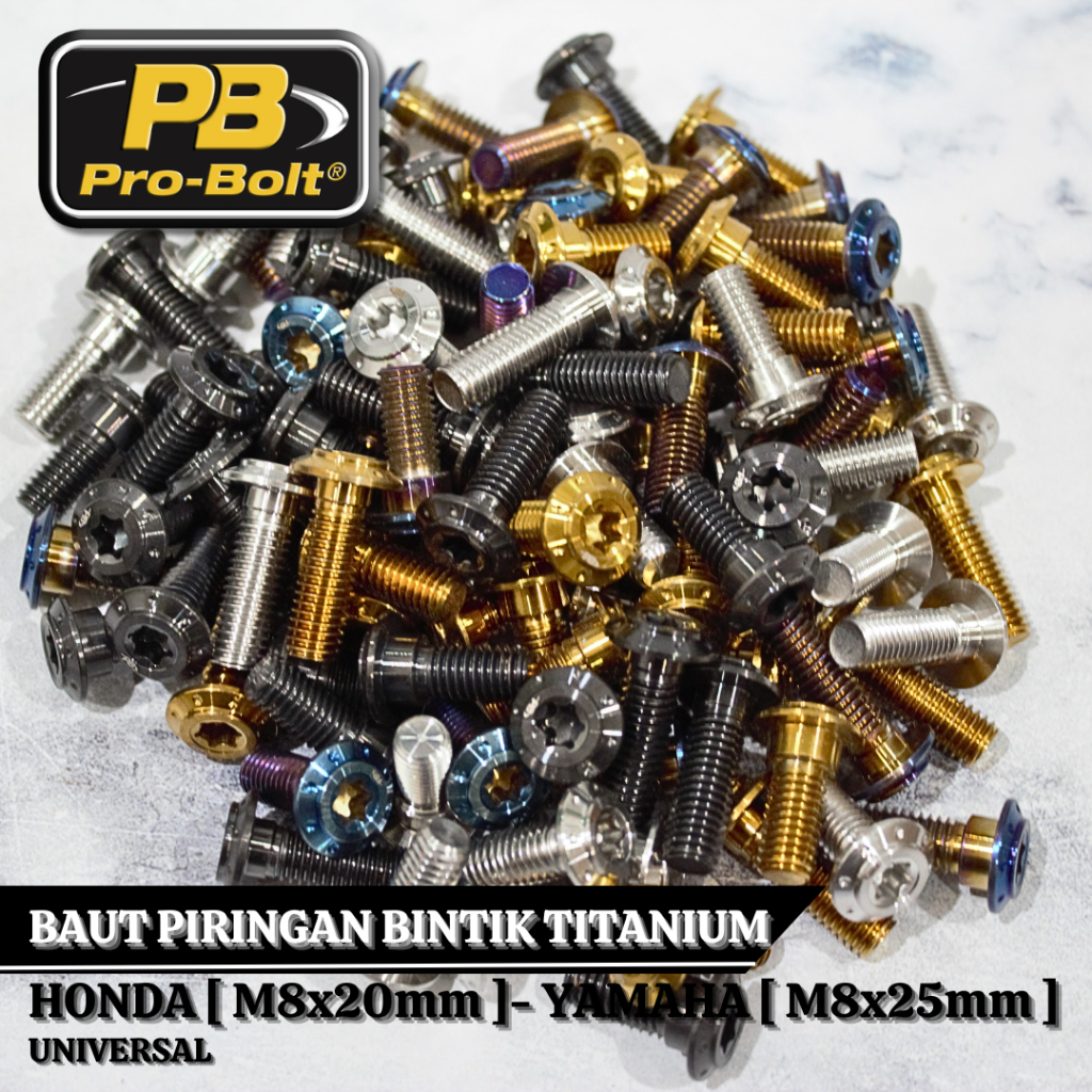 山葉 Pb Pro-Bolt 鈦盤螺栓 Honda Spot Model M8x20mm Yamaha M8x25mm | 蝦皮購物