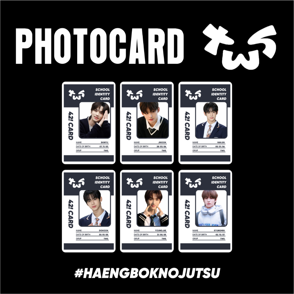 PHOTOCARD TWS SCHOOL ID 1 SIDE ALL HANBOK JPOP KPOP CARDS 偶像 | 蝦皮購物