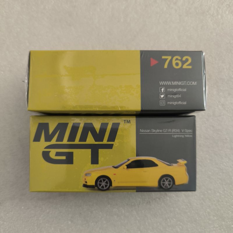 Mini GT 762 NISSAN SKYLINE GT-R R34 V-SPEC 閃電黃 | 蝦皮購物
