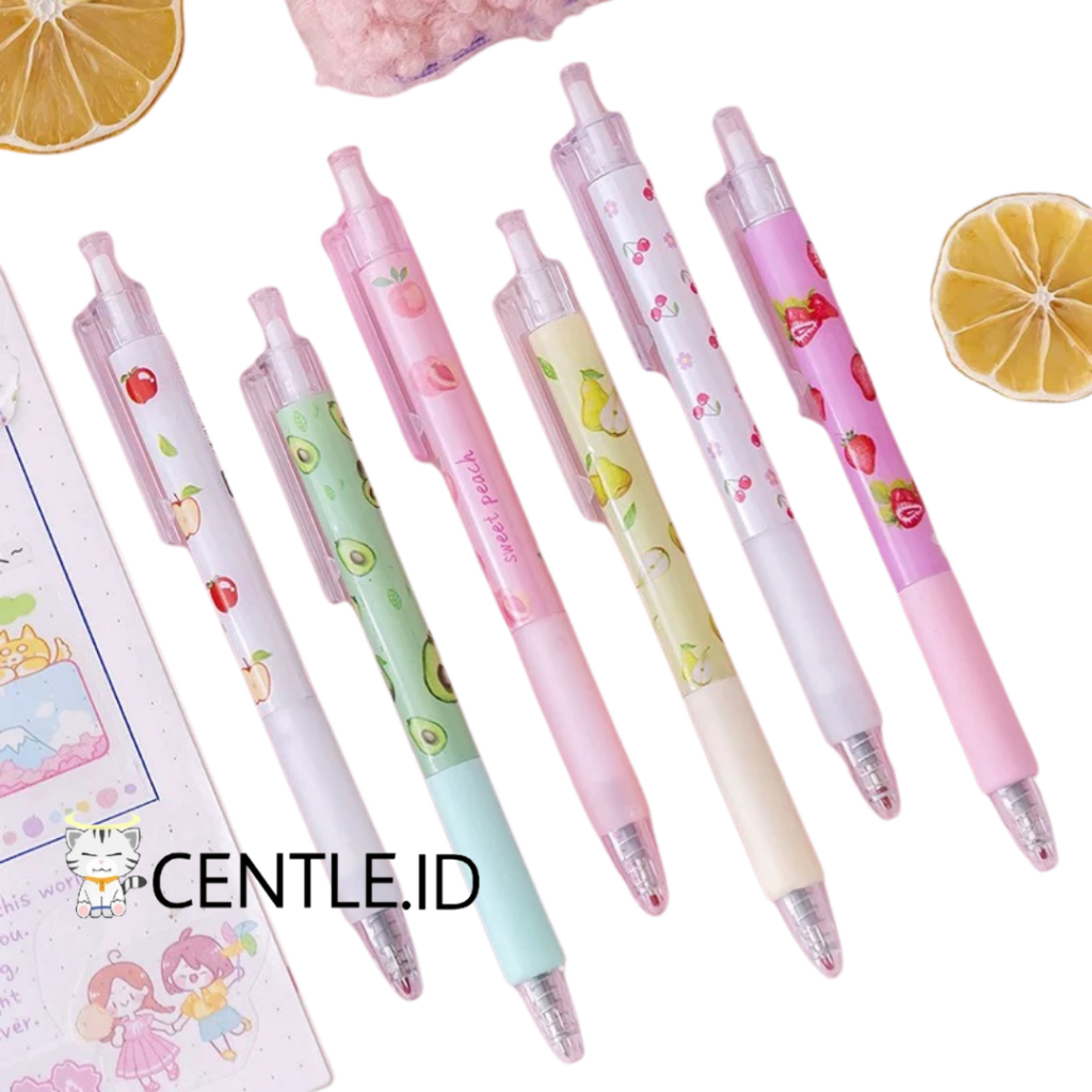 Centle.id FRUIT CETEK PEN FRUITS 機械筆獨特的經濟實惠的學校辦公文具 | 蝦皮購物