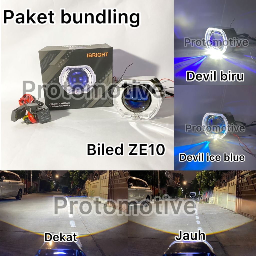 Ibright ZE10 BILED BUNDLING PACKET 原裝藍色鏡片 2.5INC 原裝完整包裝 | 蝦皮購物