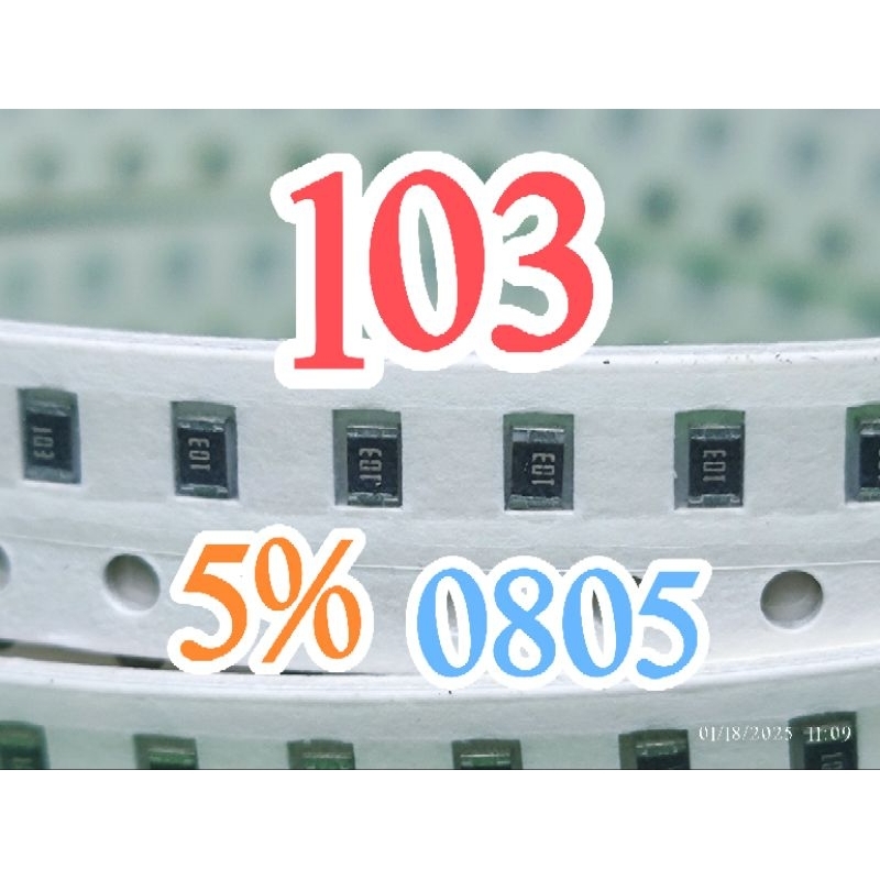 10 個電阻芯片 smd 103 10k 尺寸 0805 10k ohm 10k ohm | 蝦皮購物