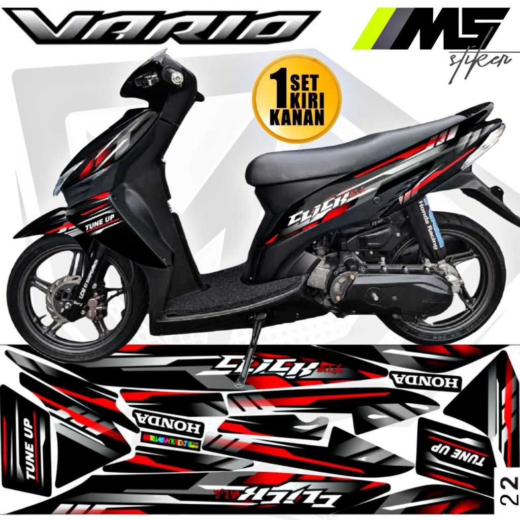 貼花貼紙條紋變化 Vario 110 Karbu/Honda Vario 110 Karbu/Decal Vario 1 | 蝦皮購物