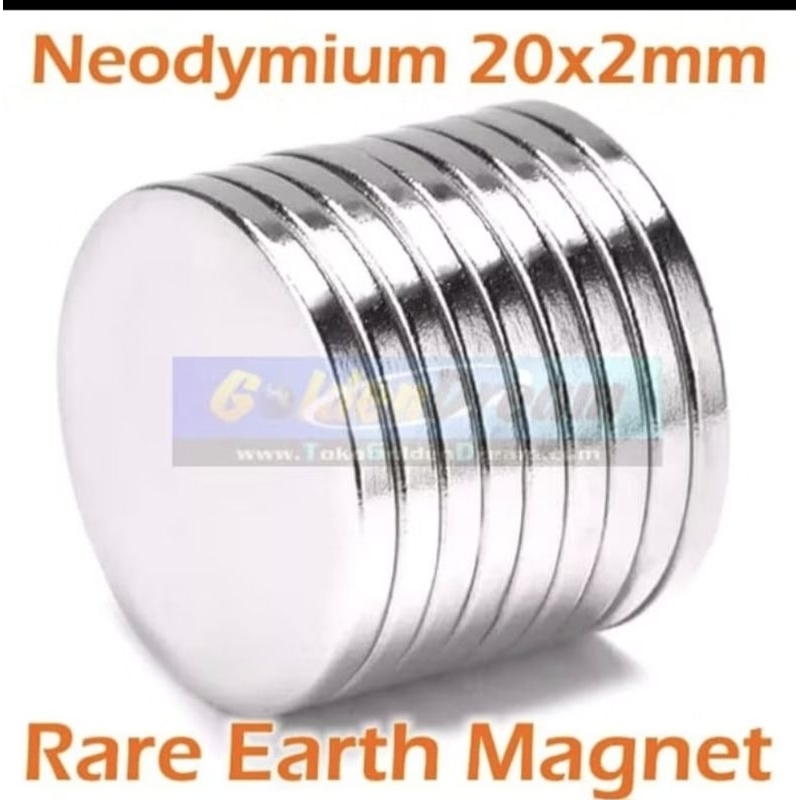 強力釹磁鐵 20x2mm 圓柱 20x2 mm N52 20mm 2mm 磁性 | 蝦皮購物