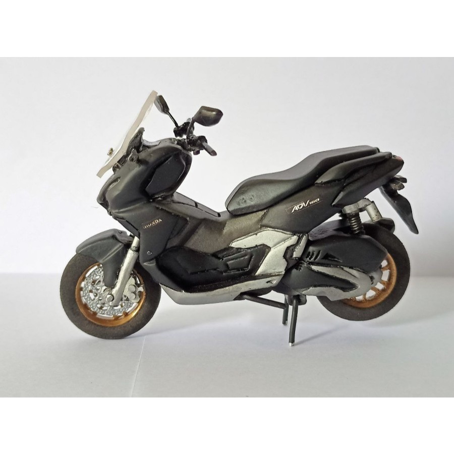 HONDA 微型黑色本田 ADV 160 摩托車 18 比例 miniMO 收藏玩具 | 蝦皮購物