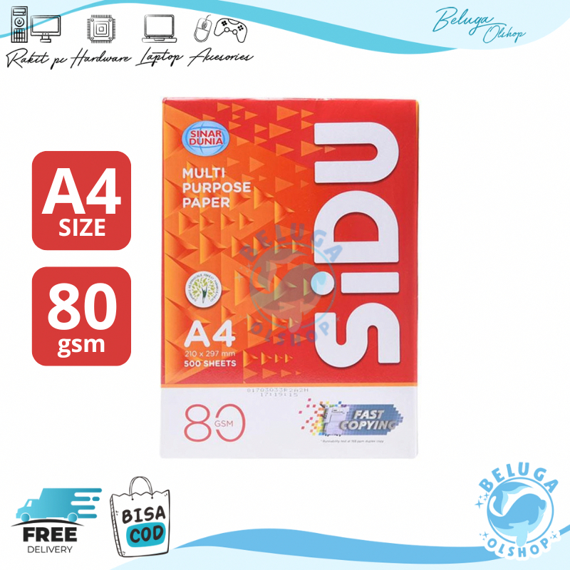 Hvs SIDU A4 80 GSM 紙 SINAR DUNIA | 蝦皮購物