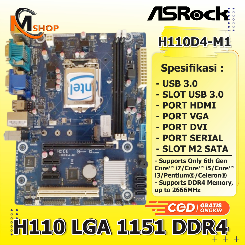 英特爾 Intel LGA 1151 H110 DDR4 華擎主板主板 | 蝦皮購物
