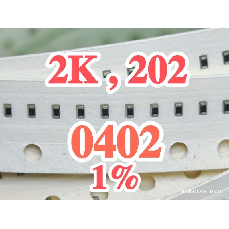 10 個電阻芯片 smd 2k 202 尺寸 0402 2Kohm 2k ohm | 蝦皮購物