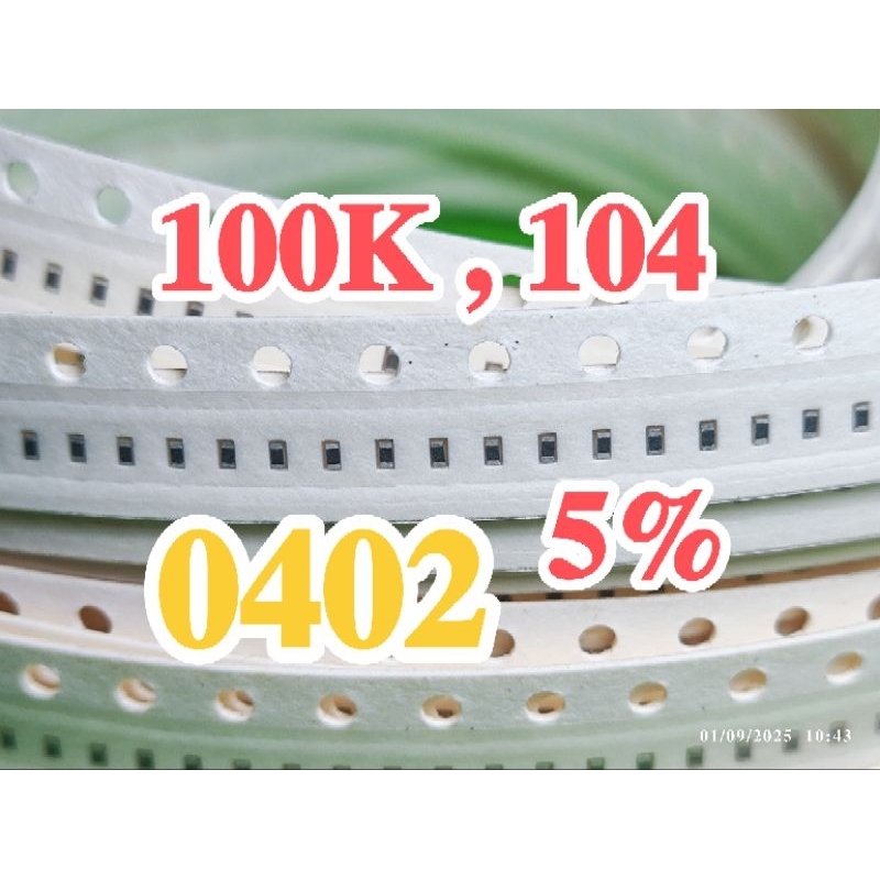10 個電阻芯片 smd 100k 104 尺寸 0402 100Kohm 100k ohm | 蝦皮購物