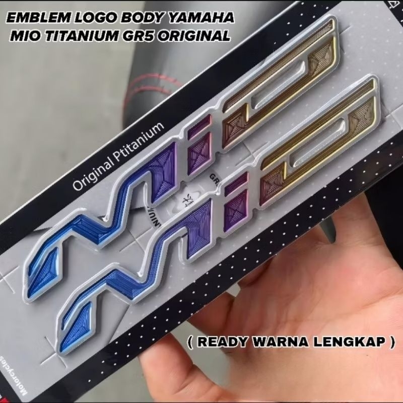 山葉 原裝 yamaha mio slim 鈦 gr5 車身標誌徽完整色 mio 彩虹彩虹徽價格 1 套左右 | 蝦皮購物