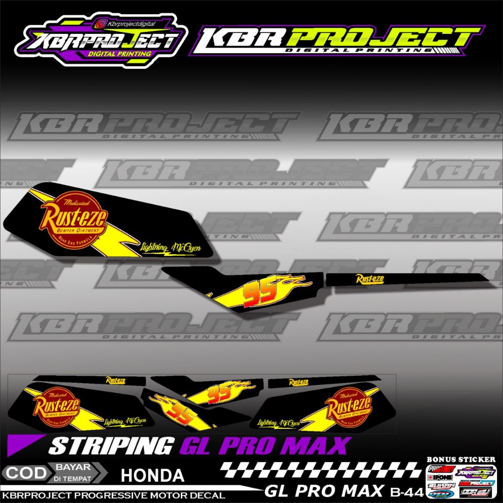 Gl MAX/PRO PREMIUM SRTIPING STICKER COOL 摩托車變體 LIS STICKER G | 蝦皮購物