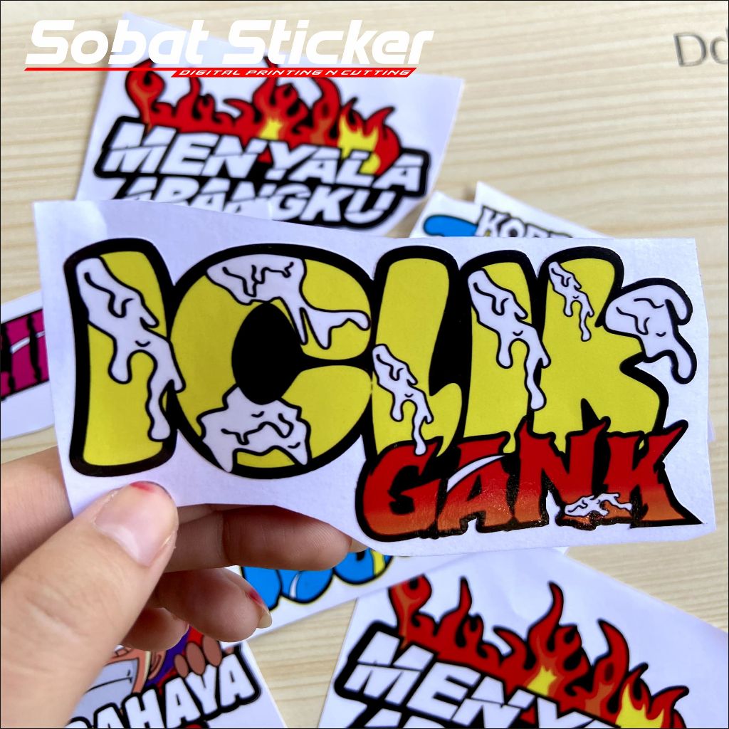 Iclik Gank 光面全息單元貼紙已經切割了 | 蝦皮購物