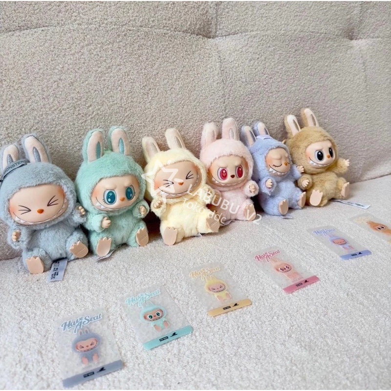 Labubu V2 有座位 DADA QUQU HEHE SISI ZIZI BABA LABUBU 公仔可坐版2 | 蝦皮購物