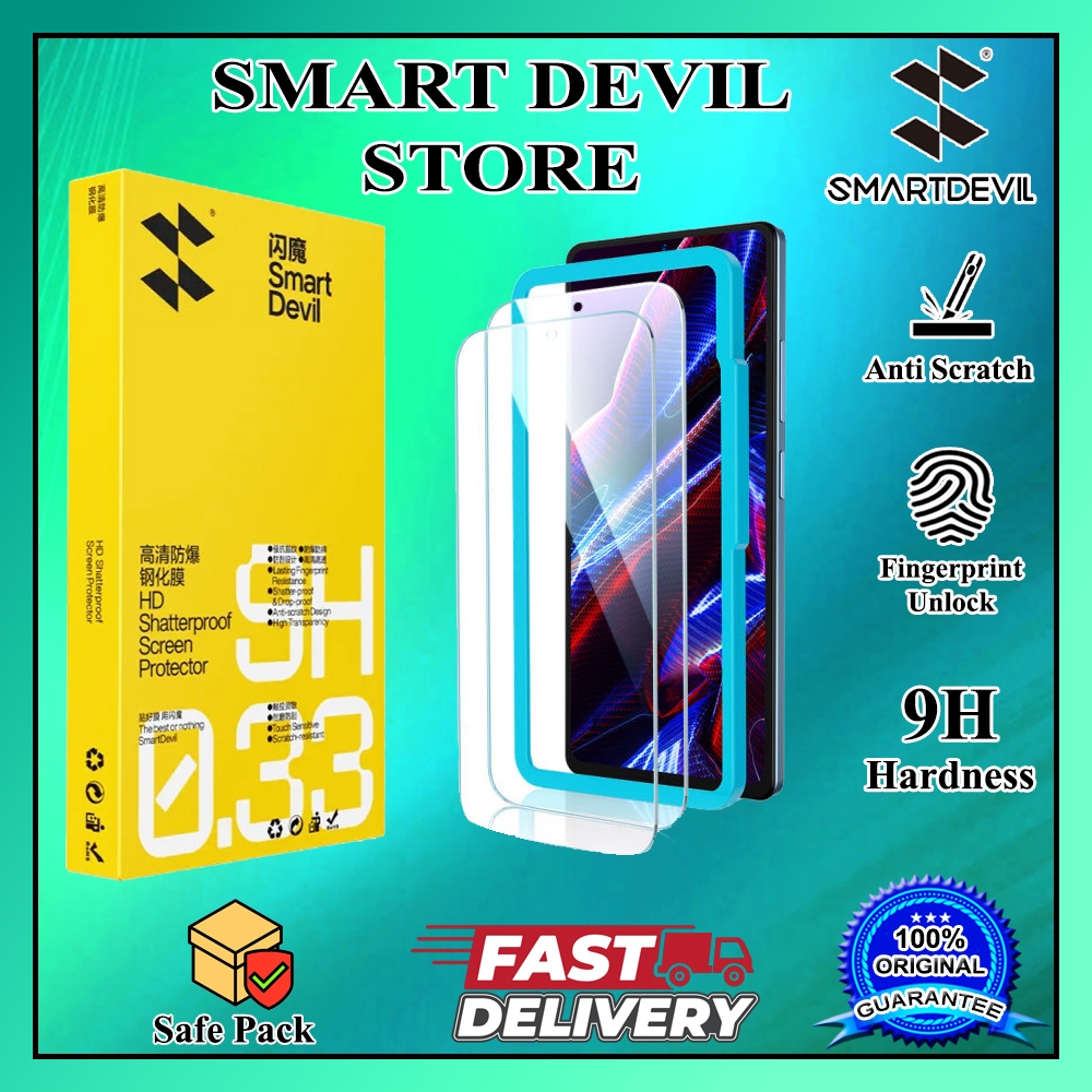 Smartdevil 鋼化玻璃 Poco F6 Poco F5 易於安裝的屏幕保護膜包含 2 件 | 蝦皮購物