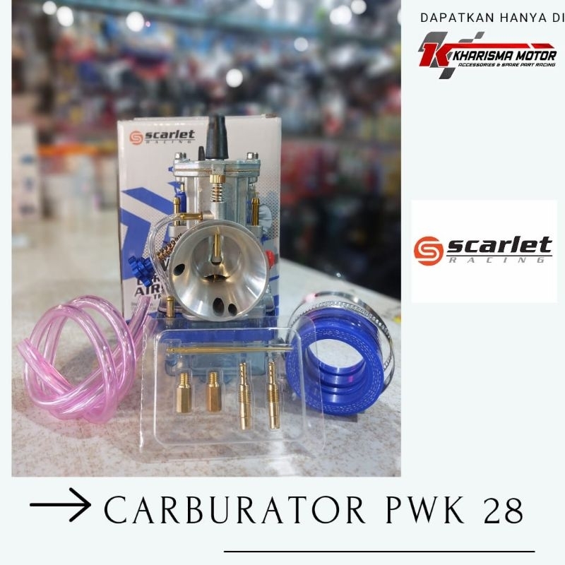 化油器 PWK 28 AIRSTRIKE 透明猩紅色 | 蝦皮購物