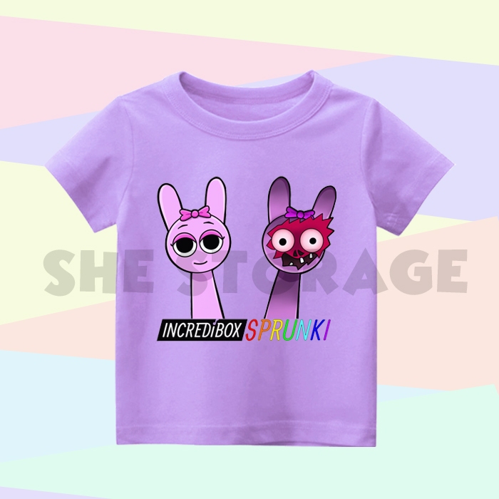 童裝兒童 T 恤 PINKI 和 PINKI CHARACTERS HOR INCREDIBOX SPRUNKI GAM | 蝦皮購物