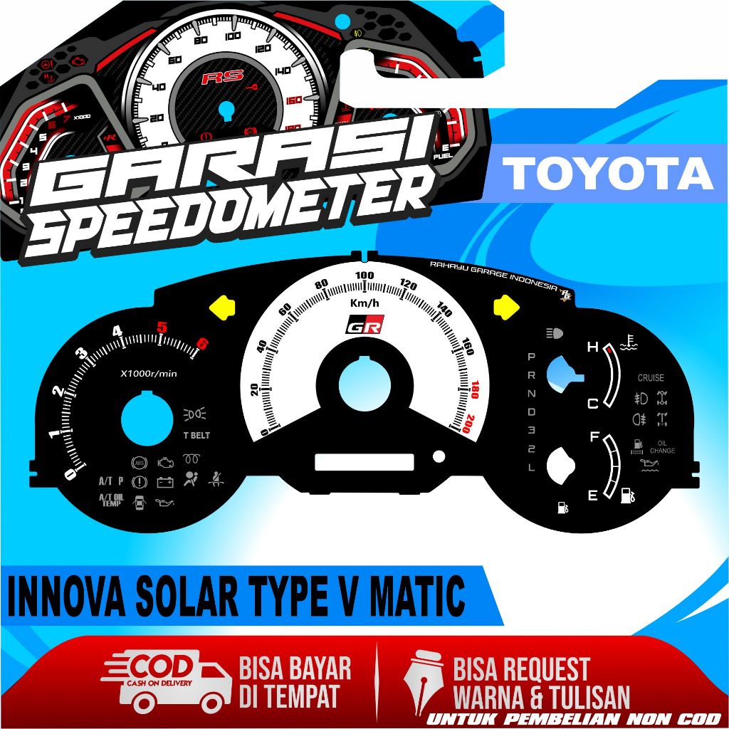定制 INNOVA OLD SOLAR TYPE V MATIC 速度計板 | 蝦皮購物