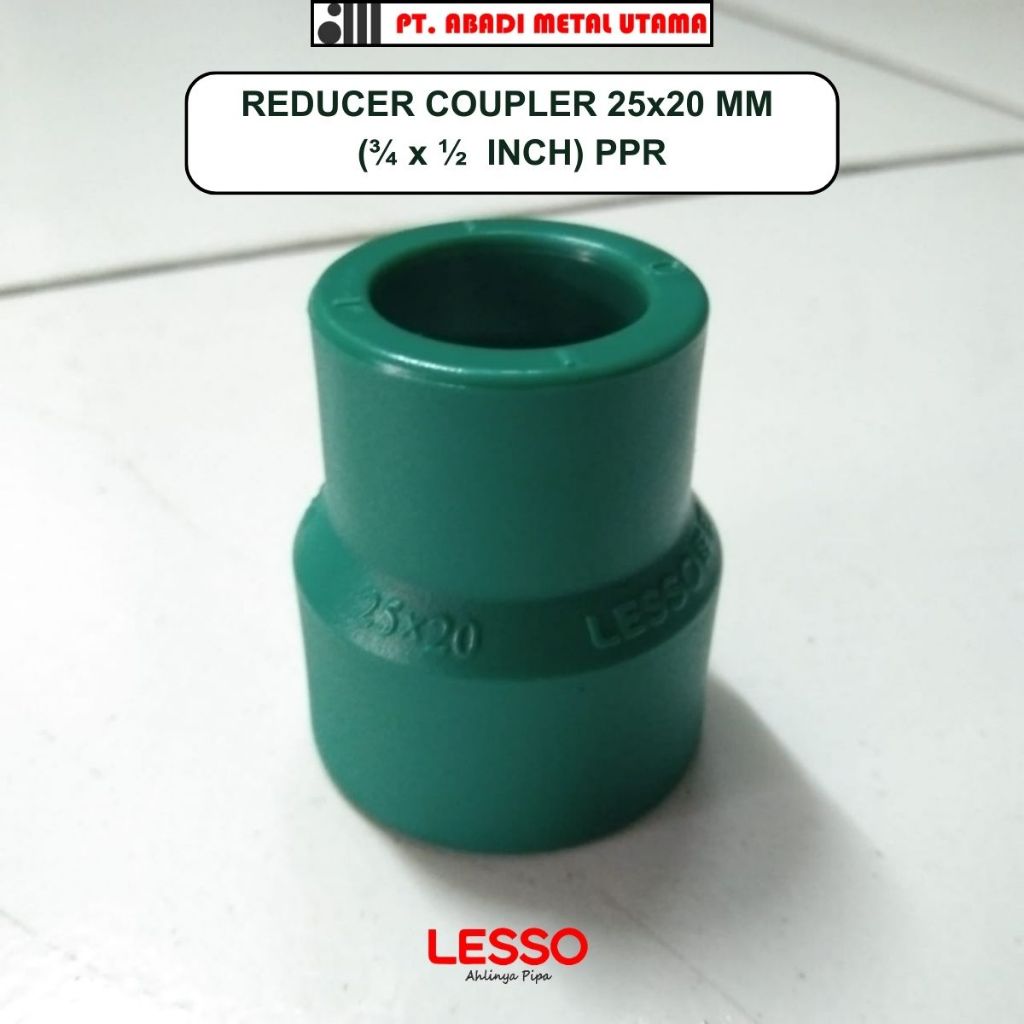Ppr Lesso 綠色耦合器減速器 25x20 mm | 蝦皮購物