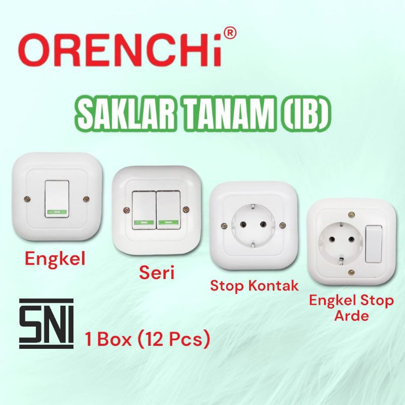 Orenchi VENUS 種植開關單英式系列雙插座組合接地 INBOWIB SNI | 蝦皮購物