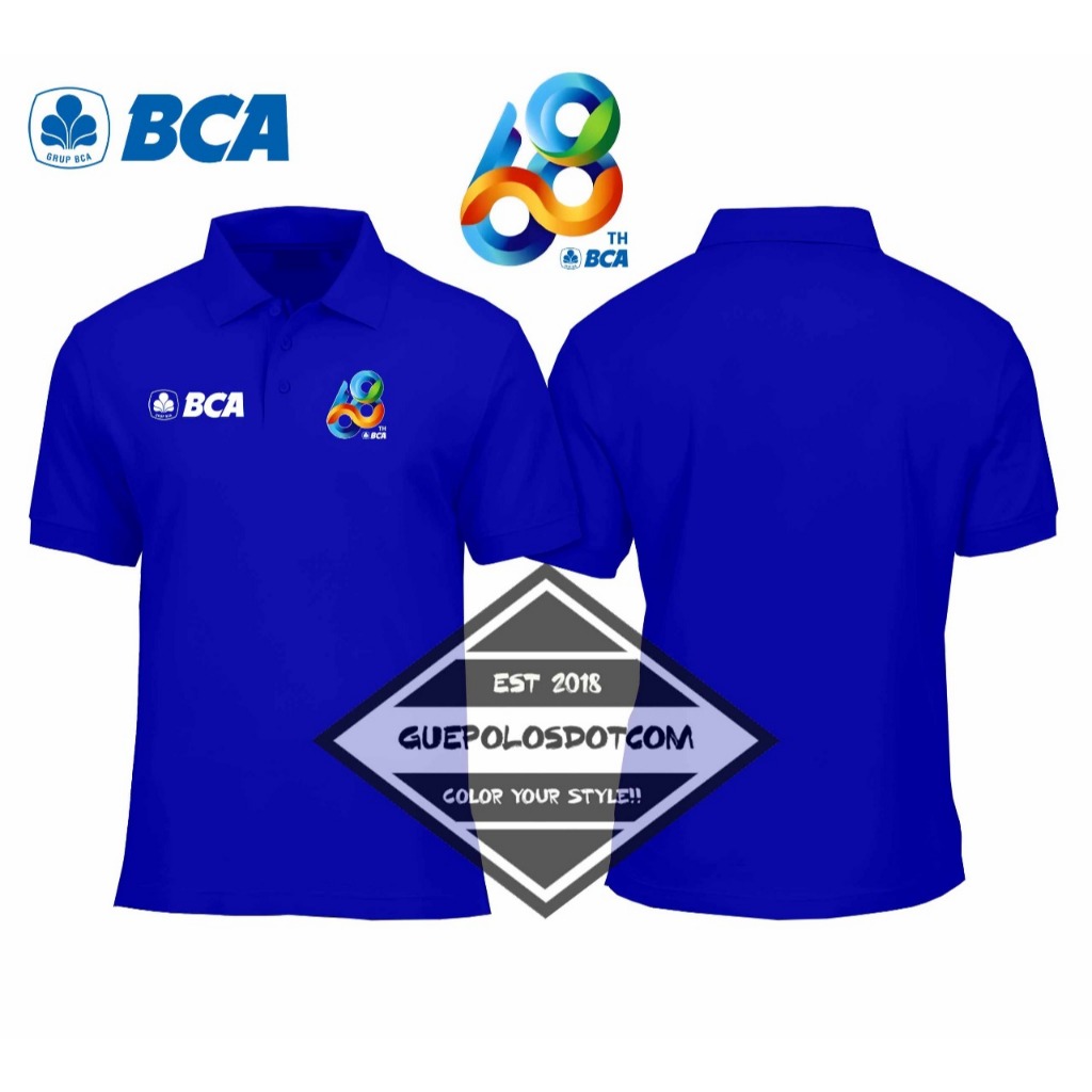 02 型 POLOSHIRT LOGO HUT BANK BCA TO 68 週年 BCA 週年紀念有領 Polo 68 | 蝦皮購物