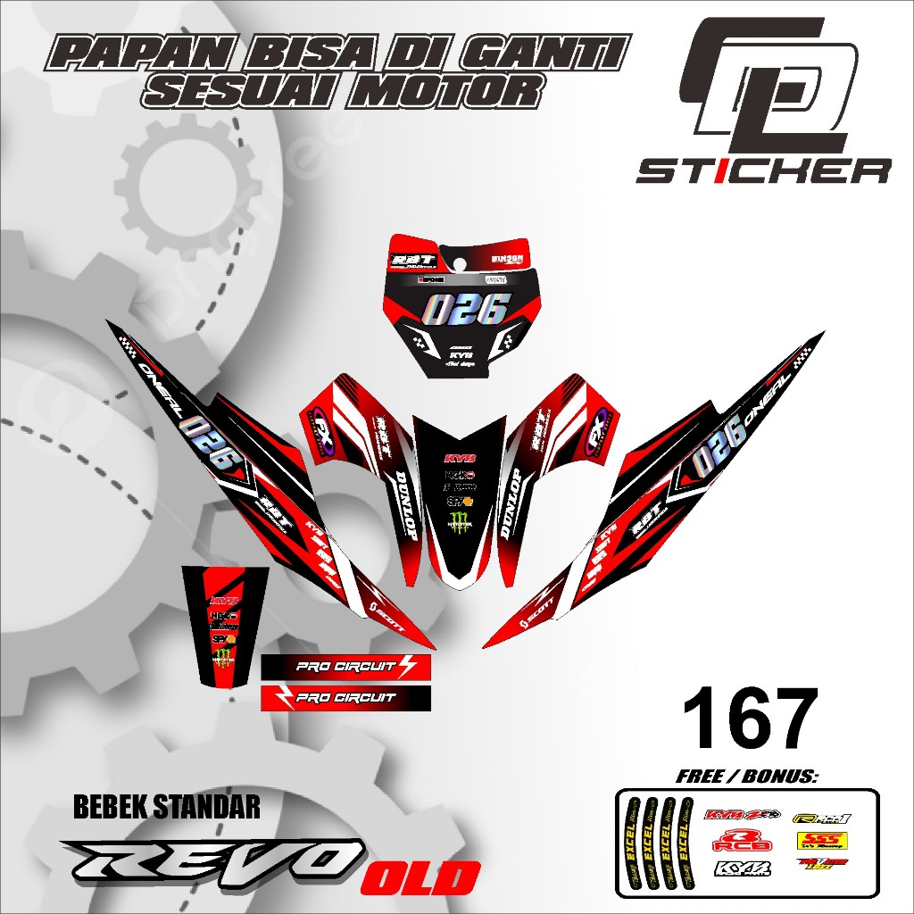 貼紙貼花 RBT REVO OLD BEBEK STANDARD MODIF SUPERMOTO RBT 全新最新最酷 | 蝦皮購物