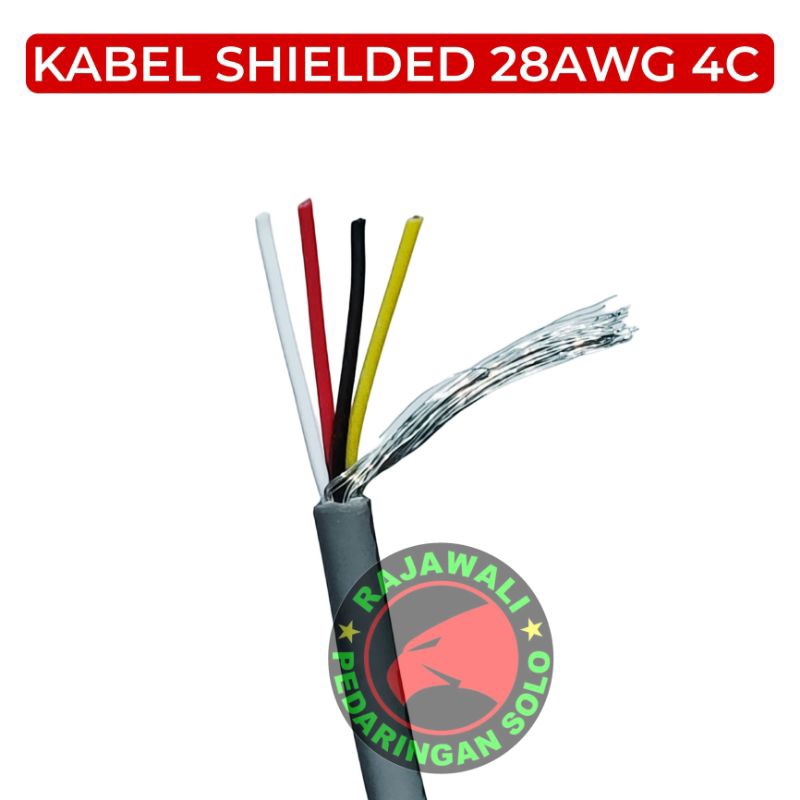 屏蔽電纜 28 AWG 3C 4C 耐用柔性斷路電阻信號電纜光纖電纜包含 3 和電纜包含 4 | 蝦皮購物
