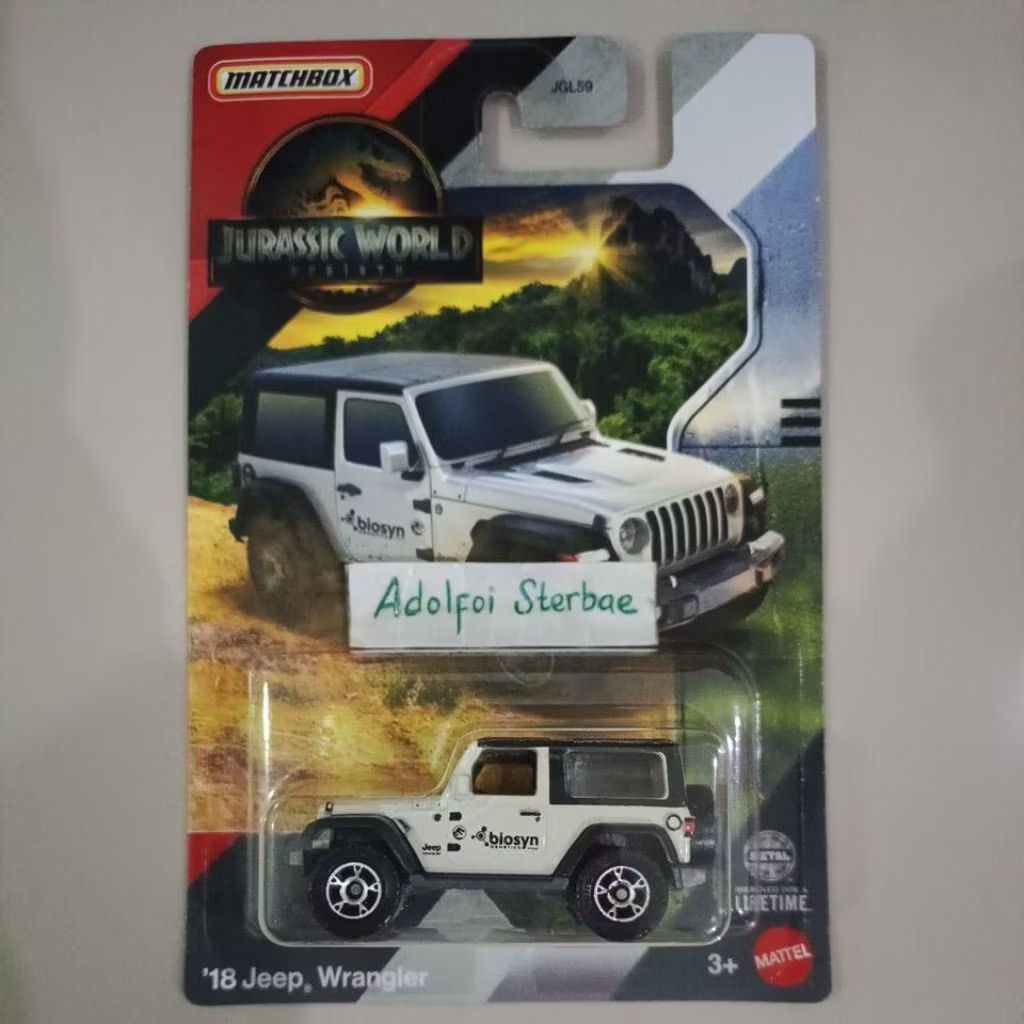 WRANGLER JEEP 火柴盒 18 吉普牧馬人版侏羅紀世界重生 biosyn | 蝦皮購物