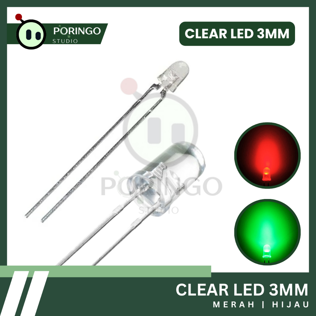 MERAH HIJAU 透明 3MM F3 LED 燈 | 蝦皮購物