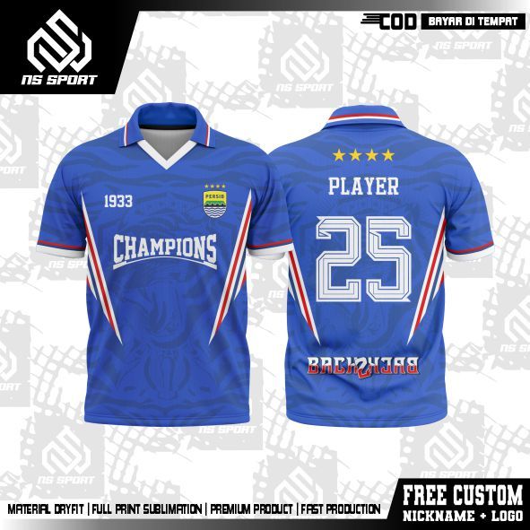 最新 Back2back Persib Maung Bandung Champions 2025 Jersey 免費放名 | 蝦皮購物