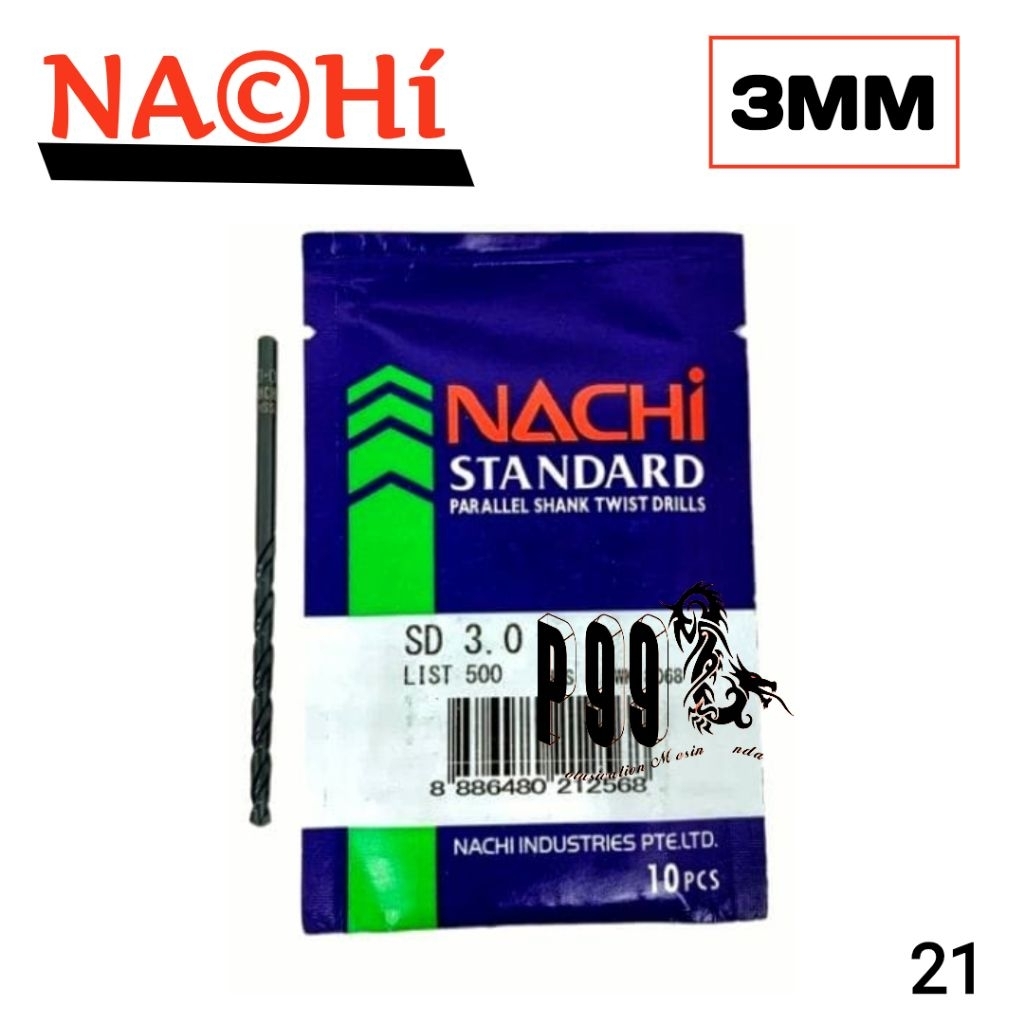 MATA NACHI 鐵鑽頭 3MM NACHI HSS 鑽頭 3.0 MM | 蝦皮購物