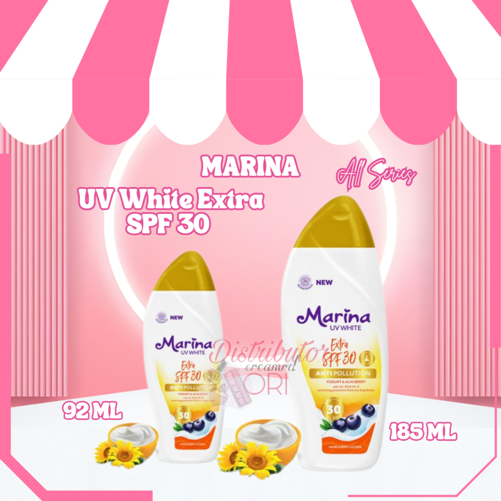 Marina 手部身體乳液 UV White Extra SPF 30 溶液 185ml 92ml | 蝦皮購物