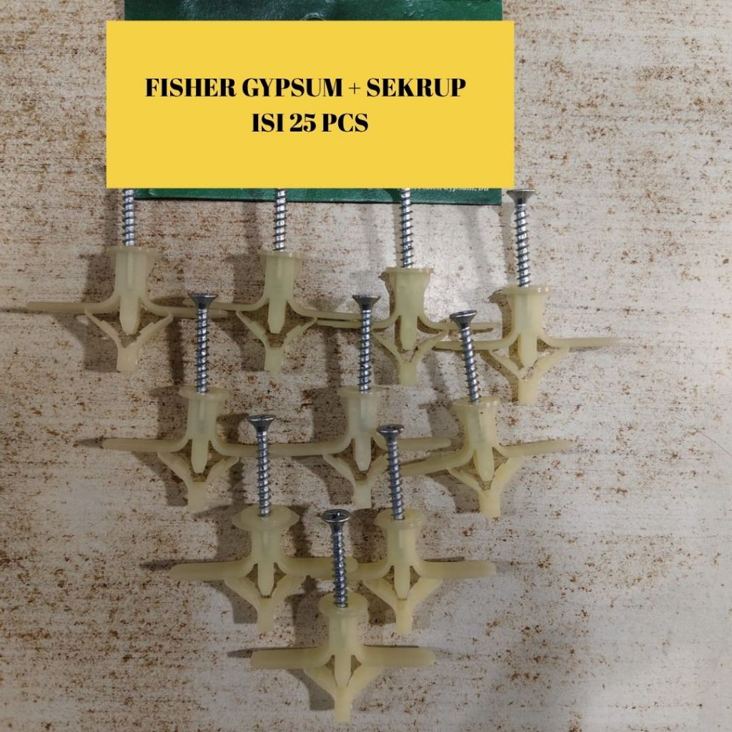 FISHER GYPSUM 螺絲內容 25 件 | 蝦皮購物