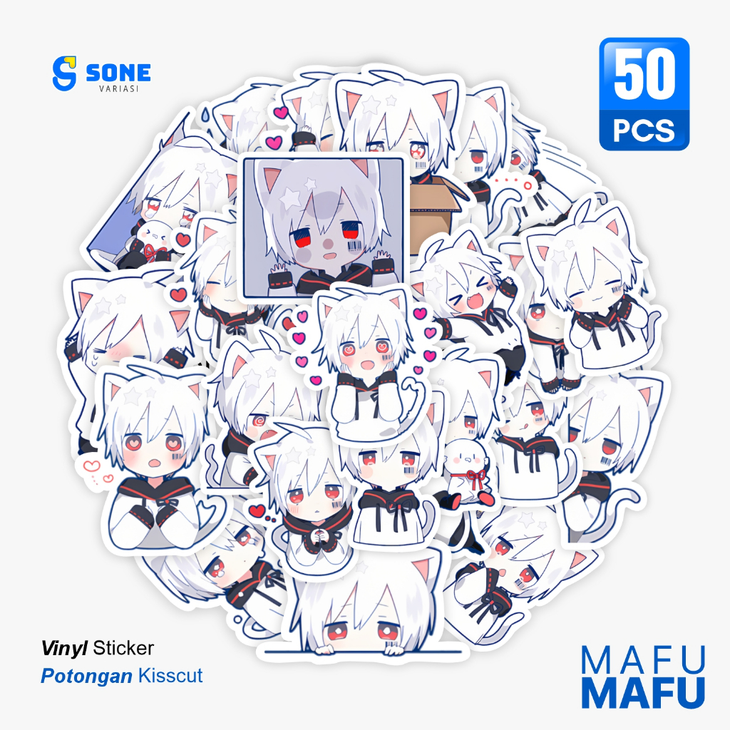 可愛的 MAFU MAFU 貼紙動漫貼紙高級美學紙乙烯基筆記本電腦裝飾動漫貼紙 | 蝦皮購物