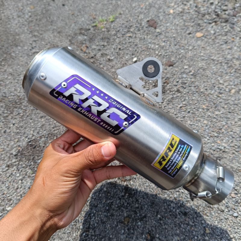 PRC EXHAUST SLINCER TYPE GP1 標誌藍色鈦半和全巢 | 蝦皮購物
