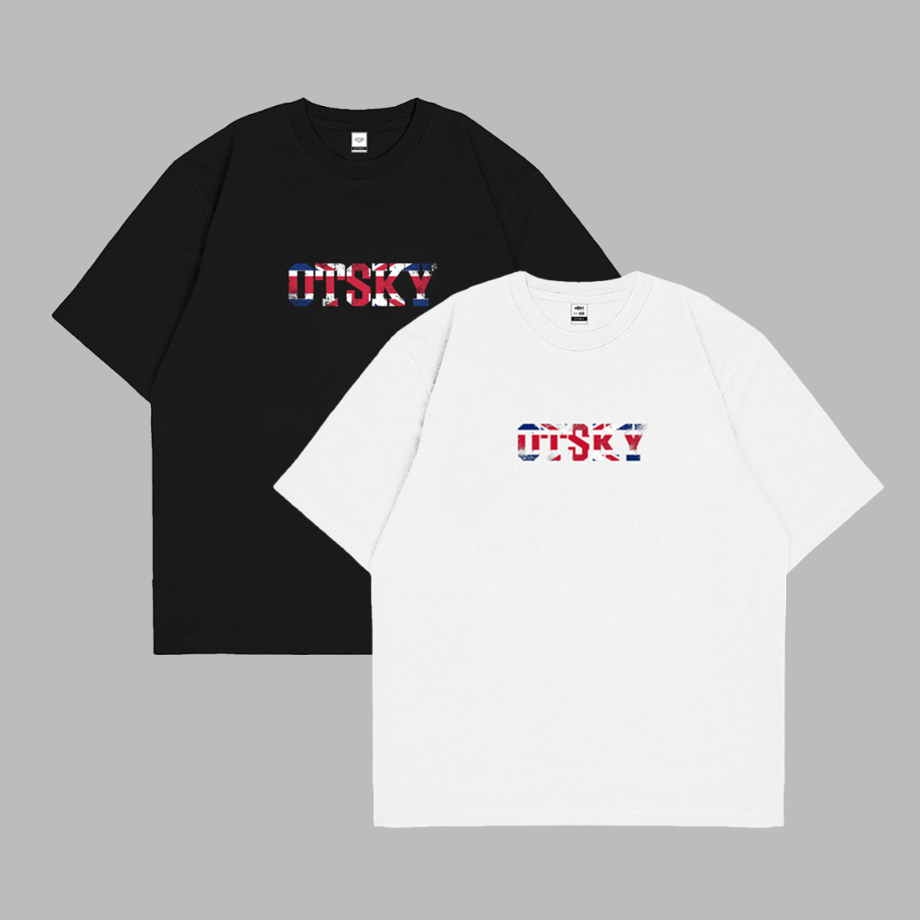 Otsky 男式 T 恤配 OTS 標誌棉 24 年代標誌 | 蝦皮購物