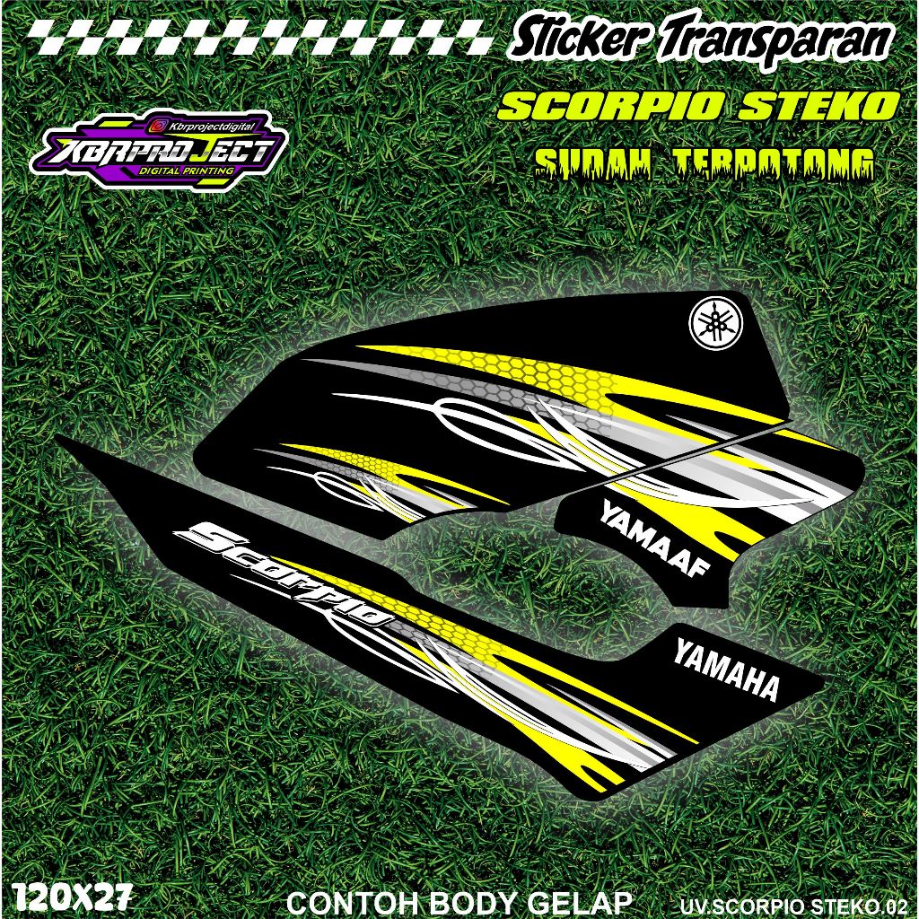 山葉 Scorpio STEKO 高級透明條紋貼紙酷摩托車 LIS 變體雅馬哈摩托車貼紙 02 | 蝦皮購物